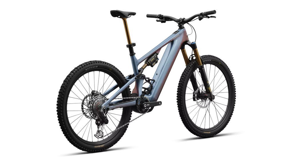 Specialized S-Works Turbo Levo 4 - Gloss Glacial Metallic / Red Pearl ...