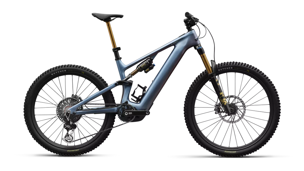 Specialized S-Works Turbo Levo 4 - Gloss Glacial Metallic / Red Pearl ...